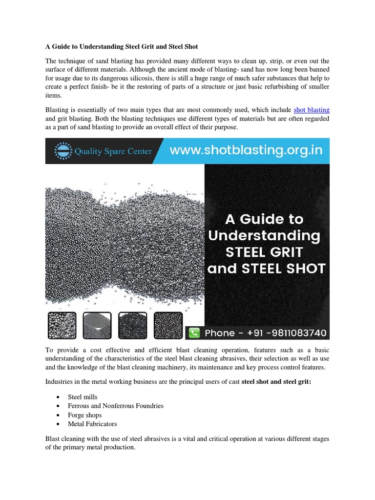 A Guide To Understanding Steel Grit and | PDF | Metals | Materials Science
