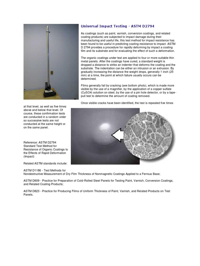 Universal Impact Testing | PDF | Coating | Paint