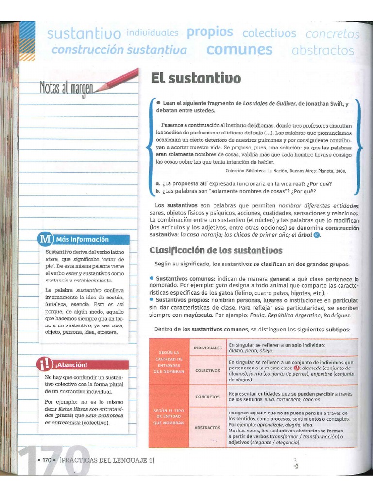 Sustantivos, Adjetivos y Artículos Libro Cs | PDF