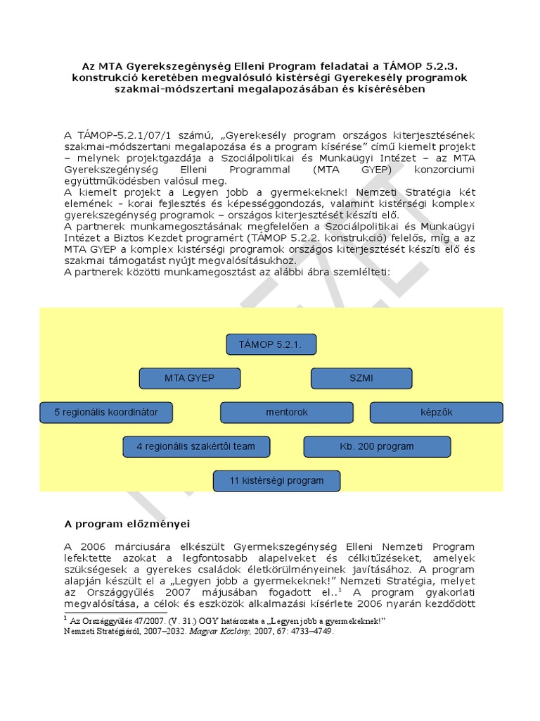 MTA GYEP Feladatai | PDF