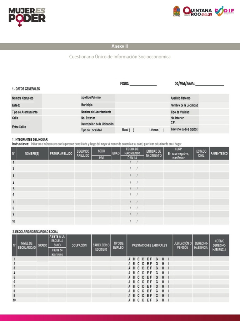Anexos Mujer Es Poder ANEXO 2 | PDF