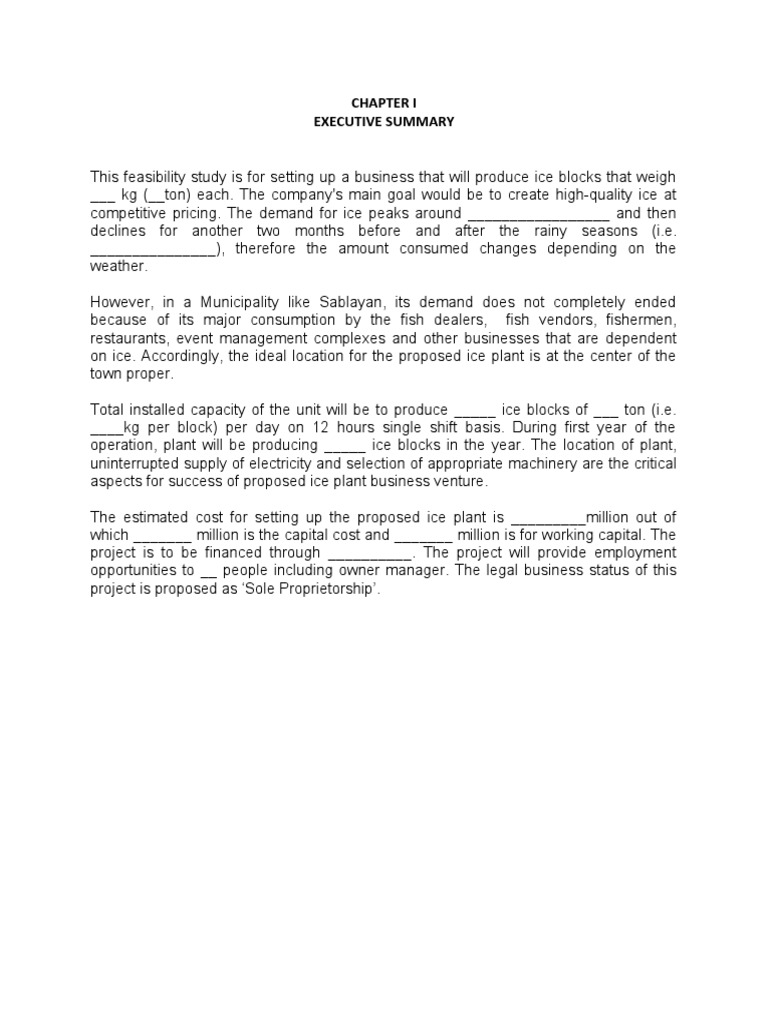 Feasibility Study for Ice Block Production | PDF