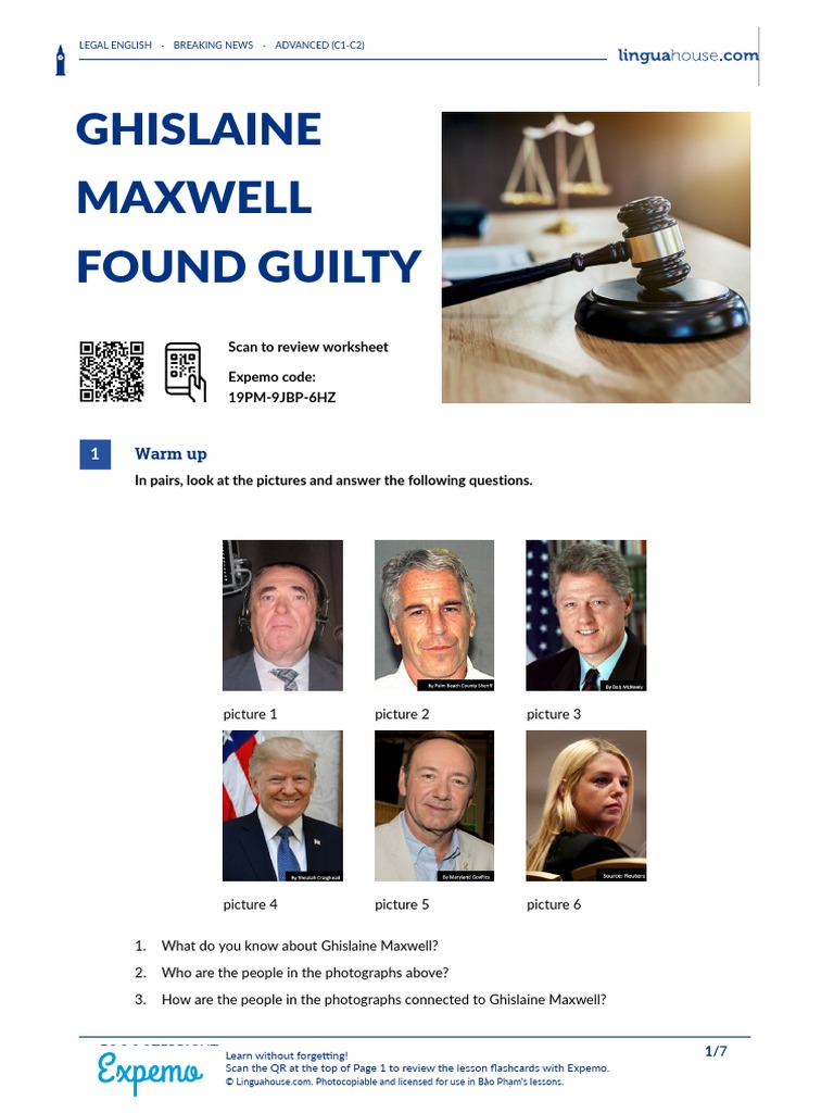 Ghislaine Maxwell Found Guilty British English Teacher | PDF