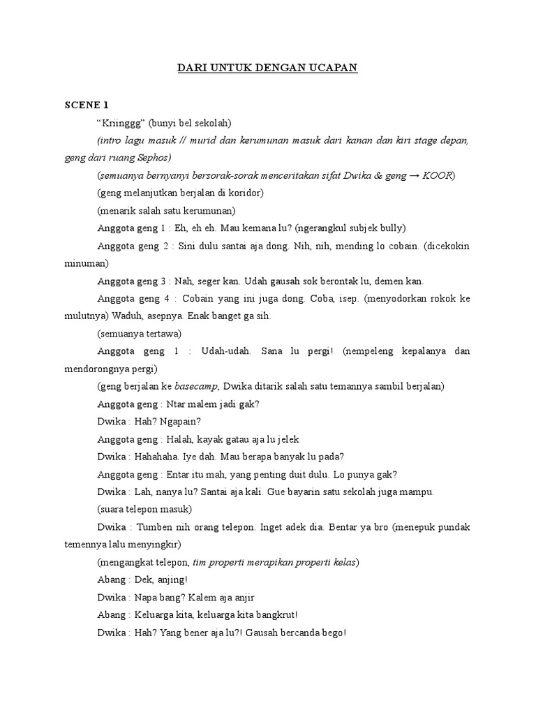 Contoh Naskah Drama | PDF