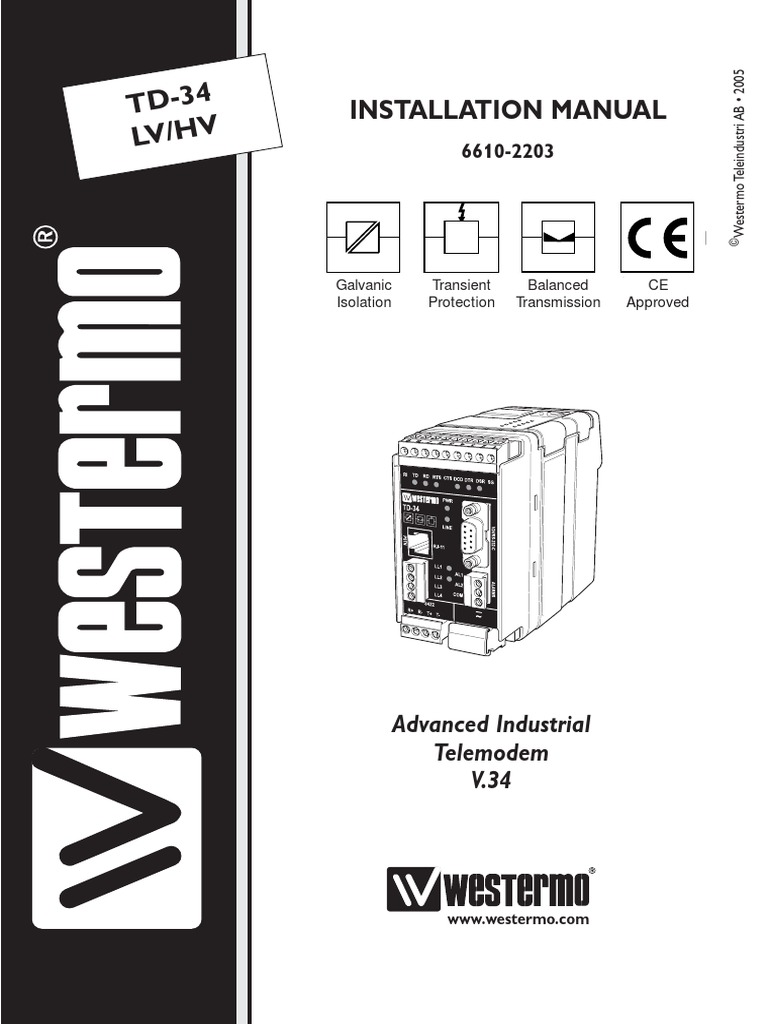 TD-34 UK Manual | PDF | Electronics | Data Transmission