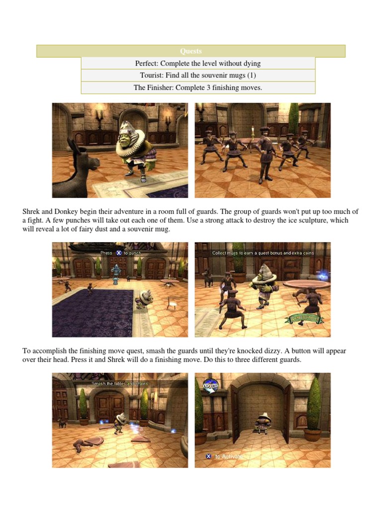 Shrek 3 Walkthrough | PDF
