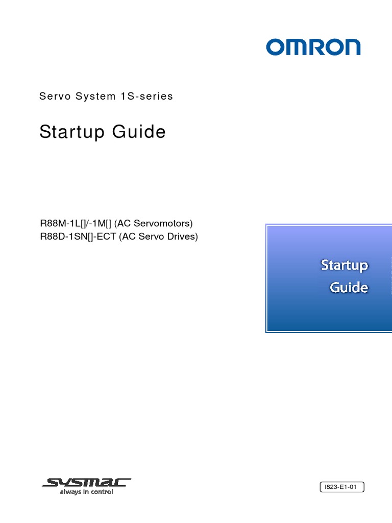 Omron Servo 1S Startup Guide | PDF | Servomechanism | Trademark