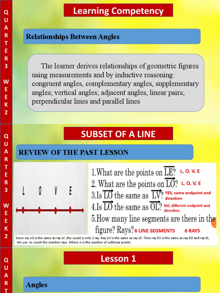 Quarter 3 Week 2 Asynchronous Step | PDF | Angle | Perpendicular