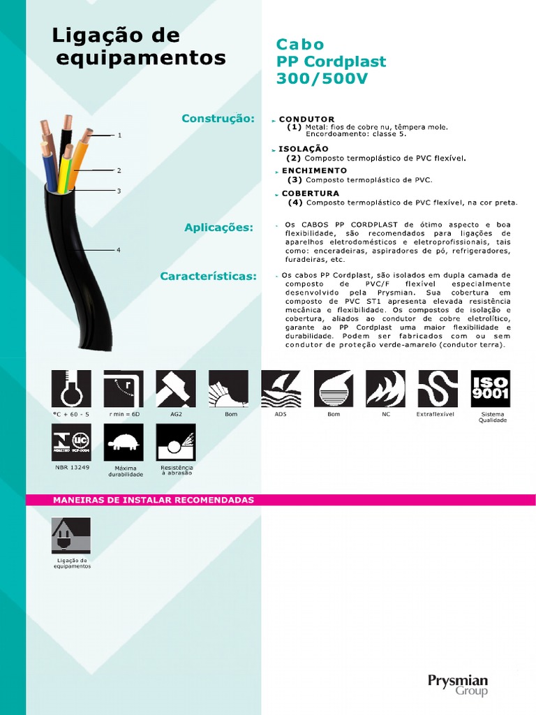 BW 003 01 PT PP Cordplast 500V | PDF