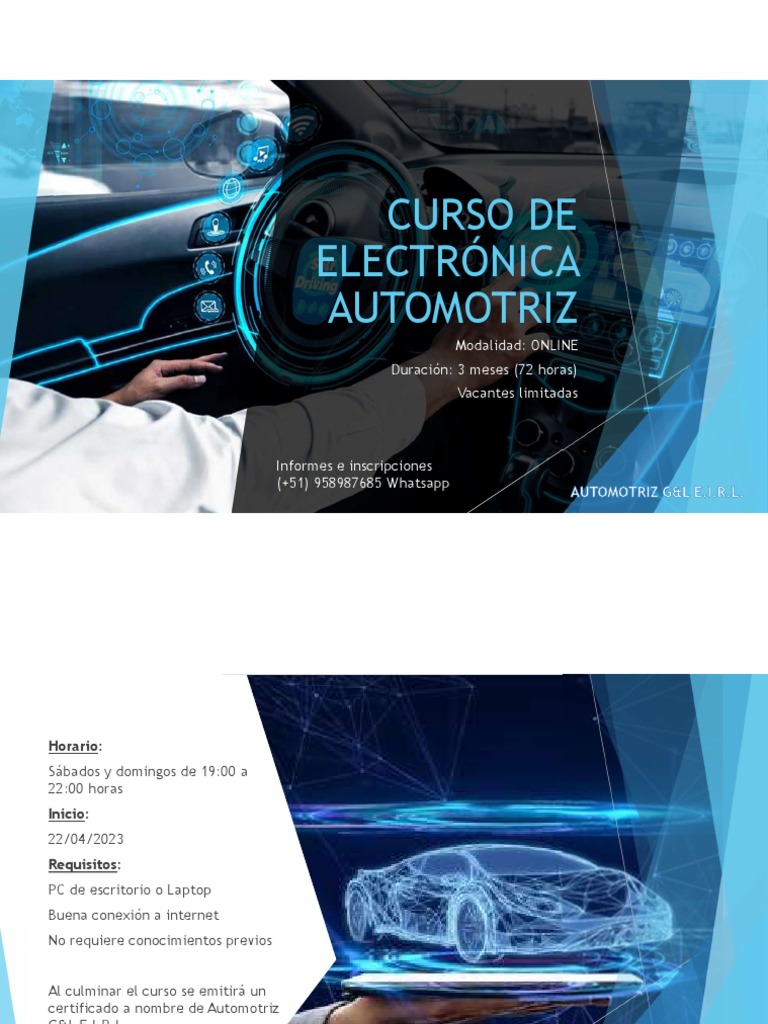 Programa Electrónica Automotriz 2023 - 031949 | PDF