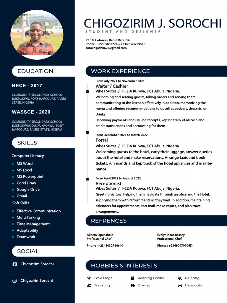 Chigozirim Joshua Sorochi Resume | PDF