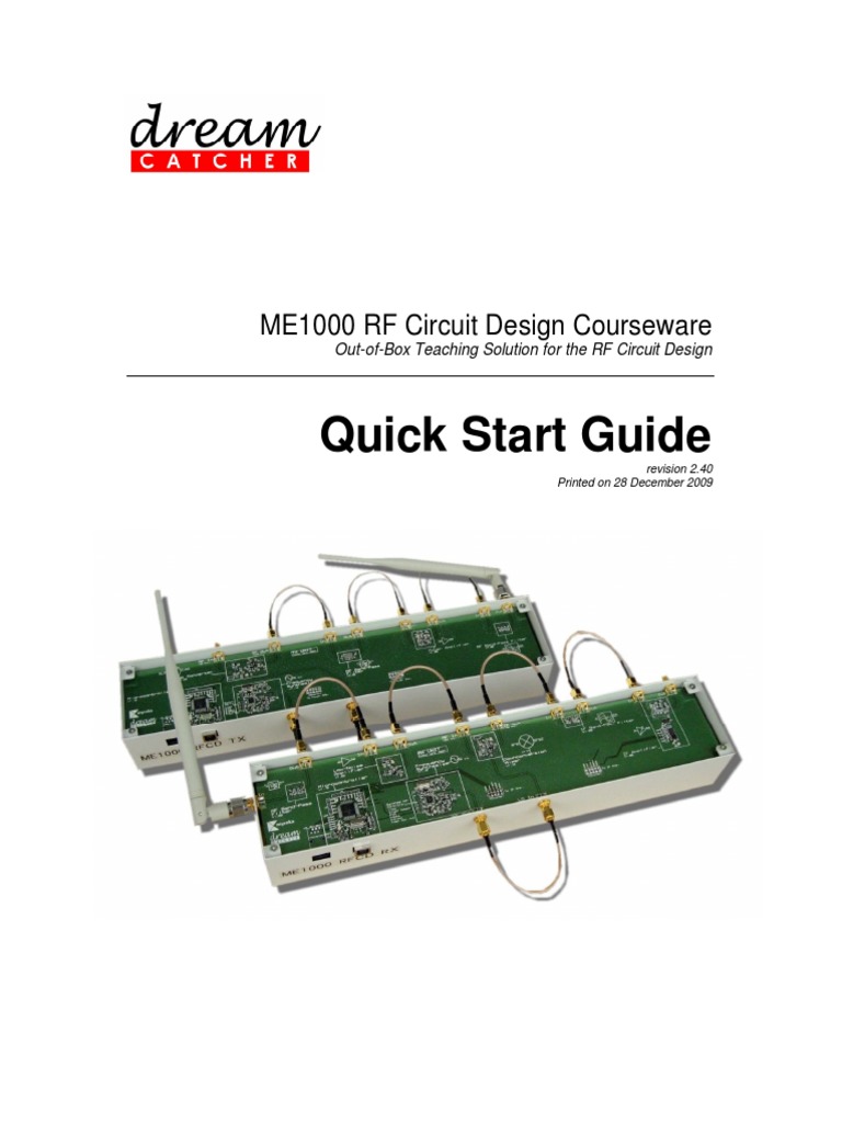 2009-RF Circuit Design Courseware | PDF | Amplifier | Antenna (Radio) 2009-RF Circuit Design Courseware | PDF | Amplifier | Antenna (Radio)