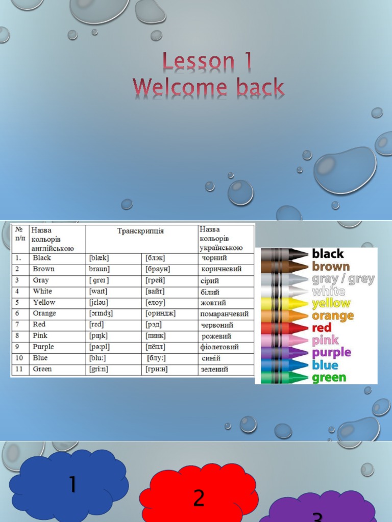 Lesson 1 Welcome Back | PDF