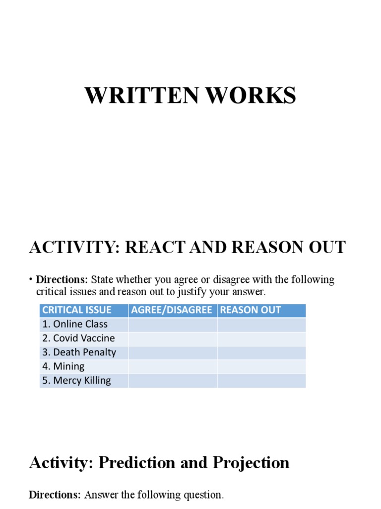 Written Works | PDF