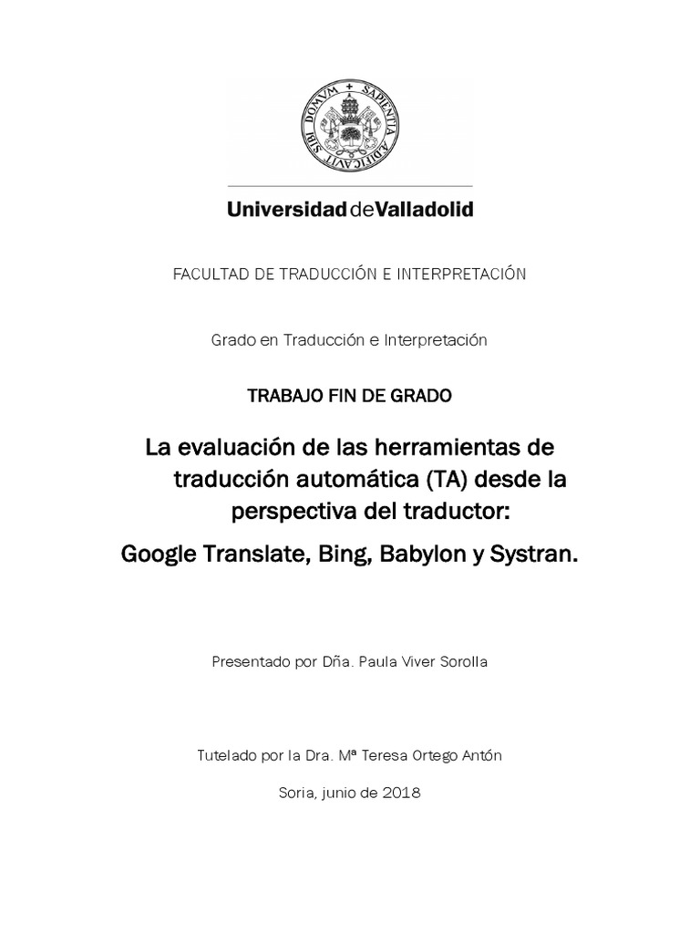 TFG-O-1431 Muy Importante Valladolid | PDF | Traducciones | Software