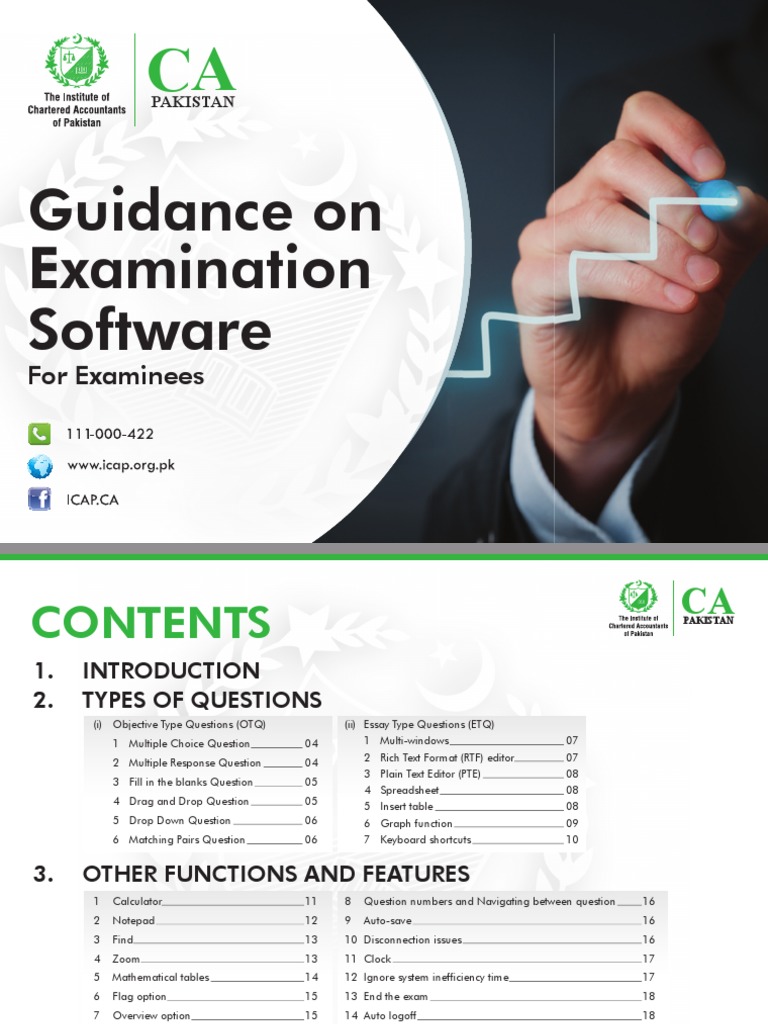 Guidance On Exam Software For Examinees Pdf Spreadsheet Multiple