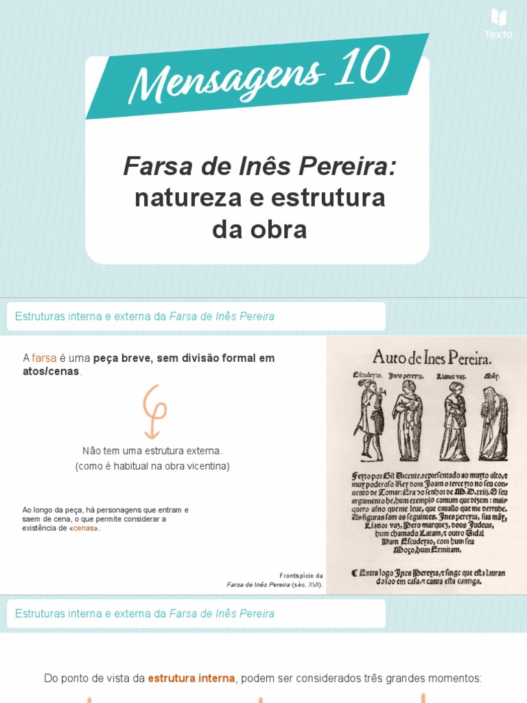 Farsa Da Inês Pereira - Natureza e Estrutura Da Obra | PDF