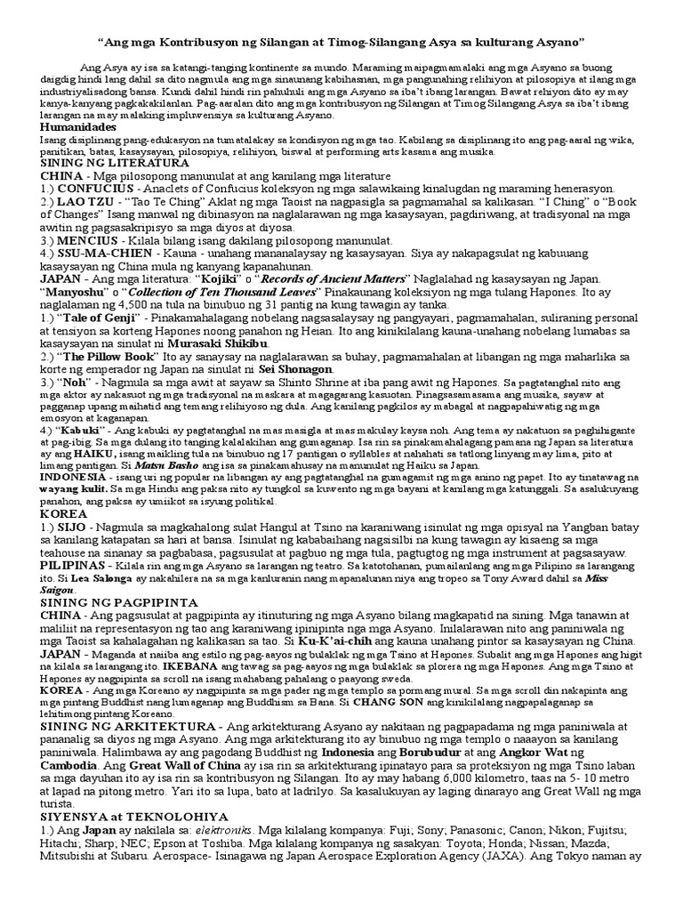 Sining At Kultura Pdf