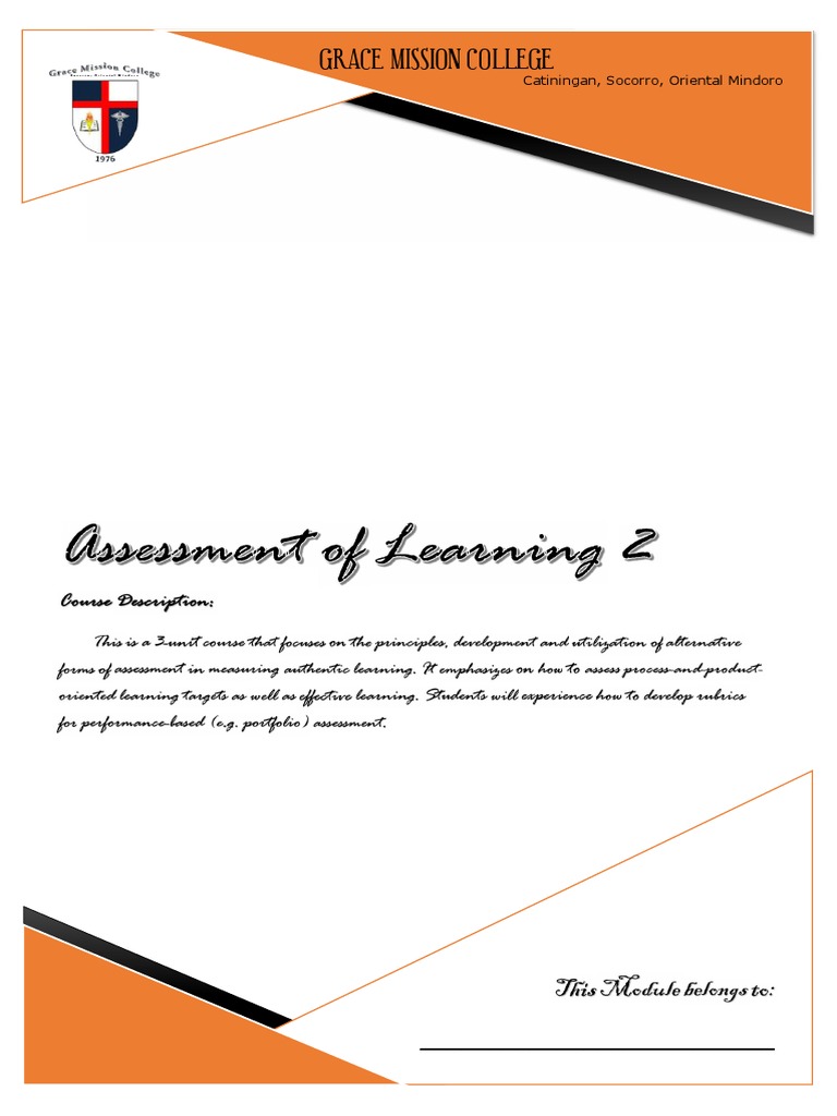 Assessment-of-Learning-2-Module-3-5 | PDF | Educational Assessment ...