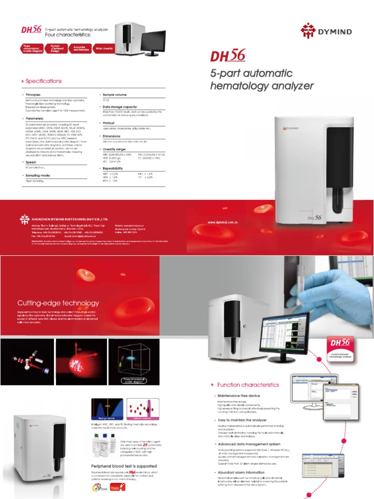 DH56 Auto Hematology Analyzer | PDF