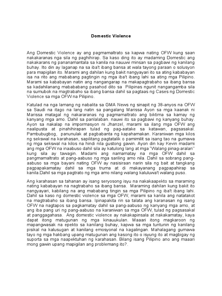 Domestic Violence | PDF