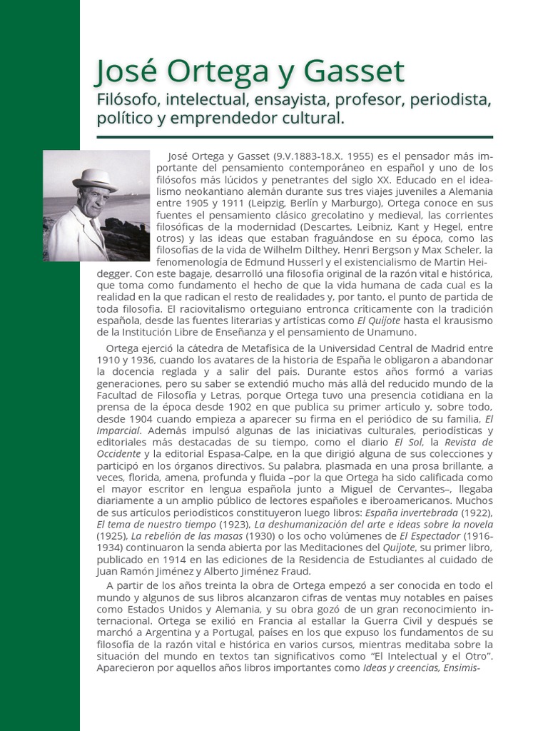 Biografía-de-José-Ortega-y-Gasset_ | PDF