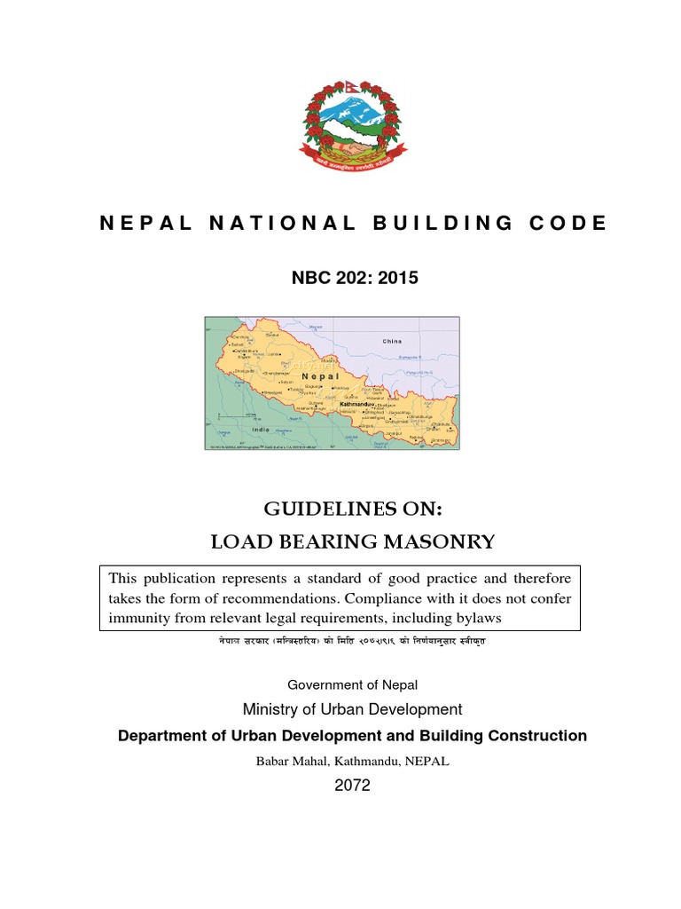 NBC 202 2015 Guidline On Load Bearing Masonry | PDF | Masonry | Concrete
