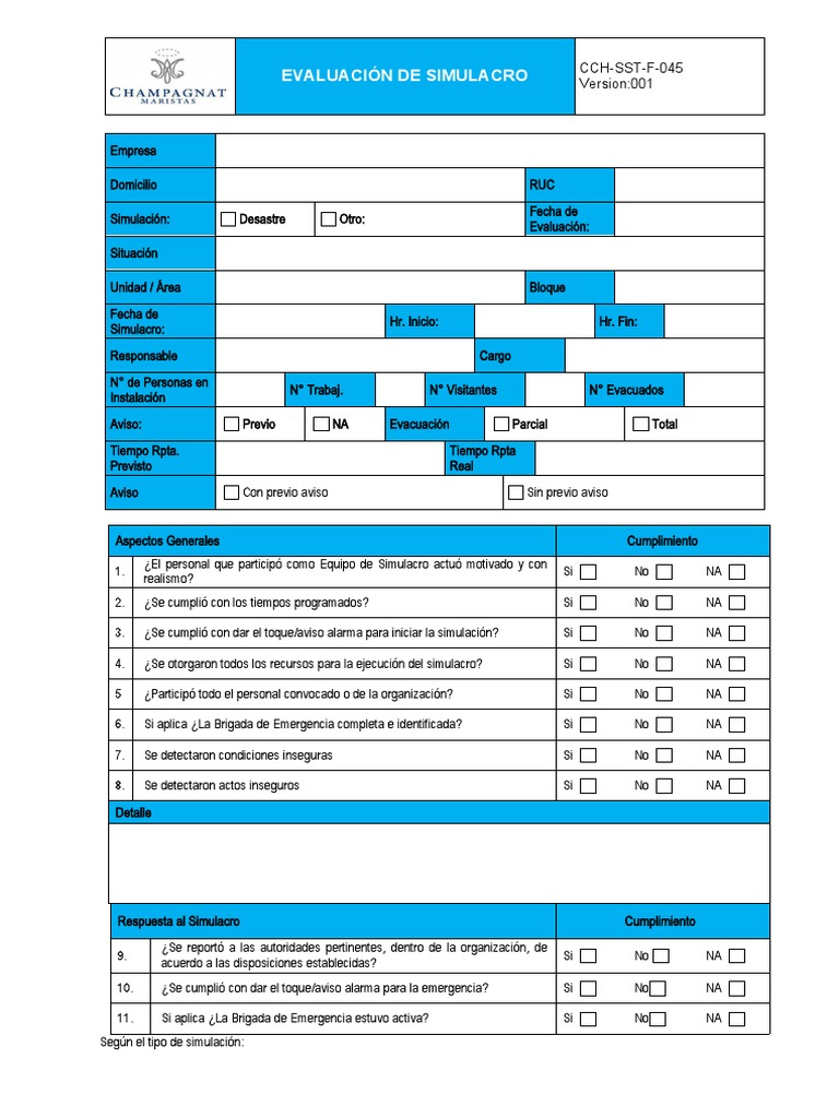 Evaluación De Simulacro Pdf Simulación