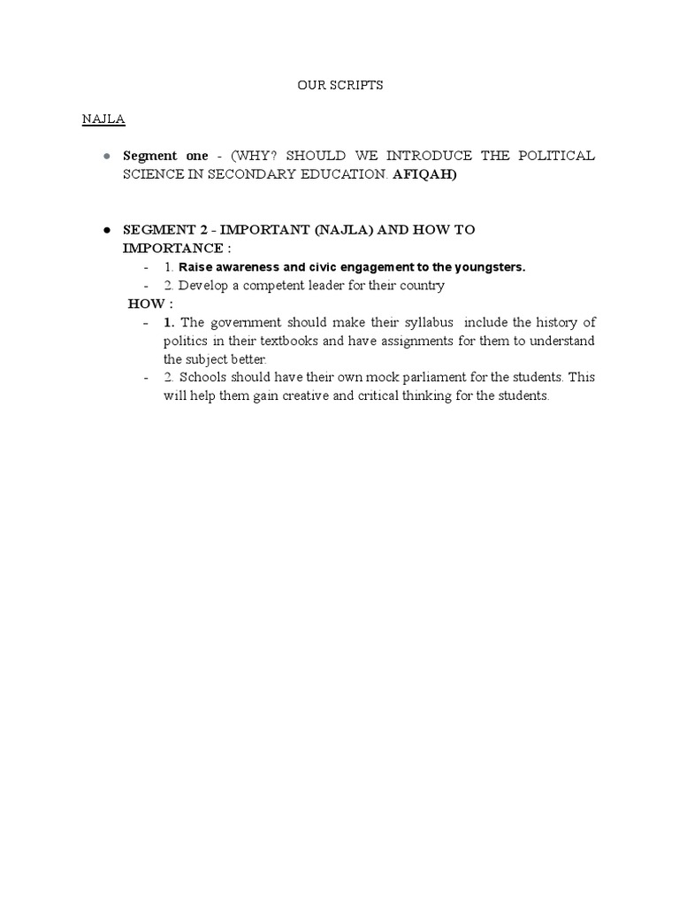 Panel Discussion Example | PDF | Science | Political Science