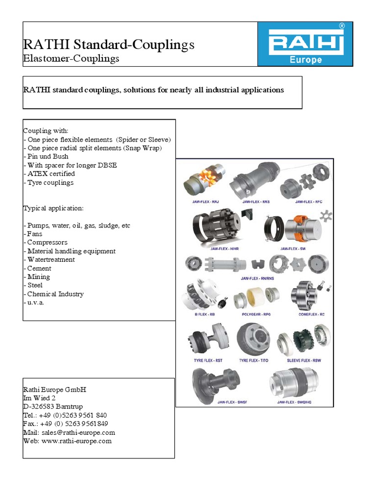 Rathi Elastomerkupplungen Engl KL | PDF | Classical Mechanics | Mechanics