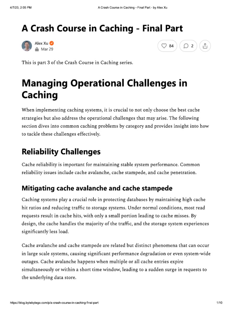 System Caching - Part 3 | PDF
