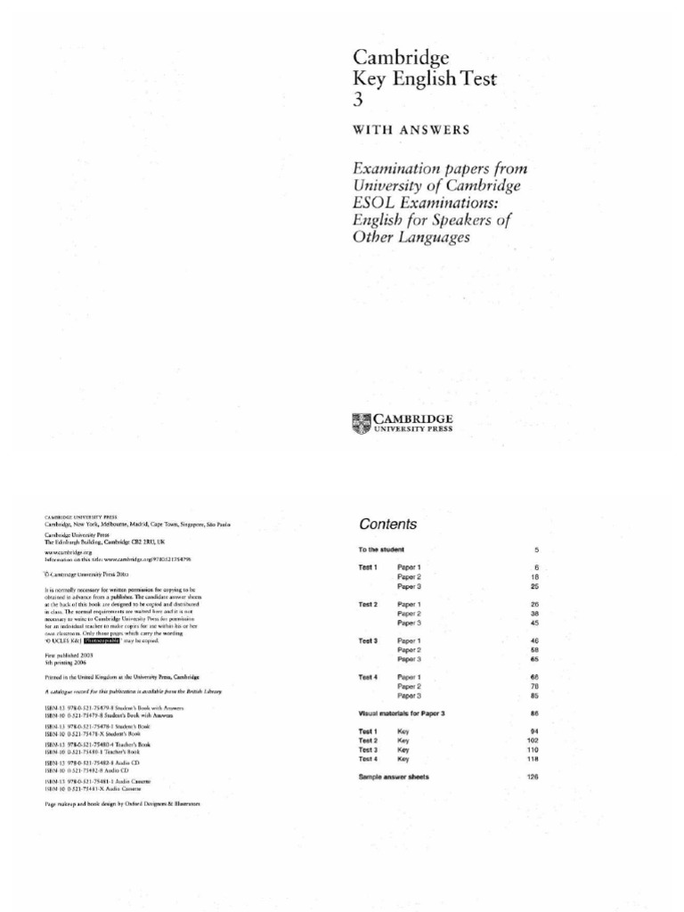 Cambridge Key English Test 3 | PDF | Clothing | Softlines (Retail)