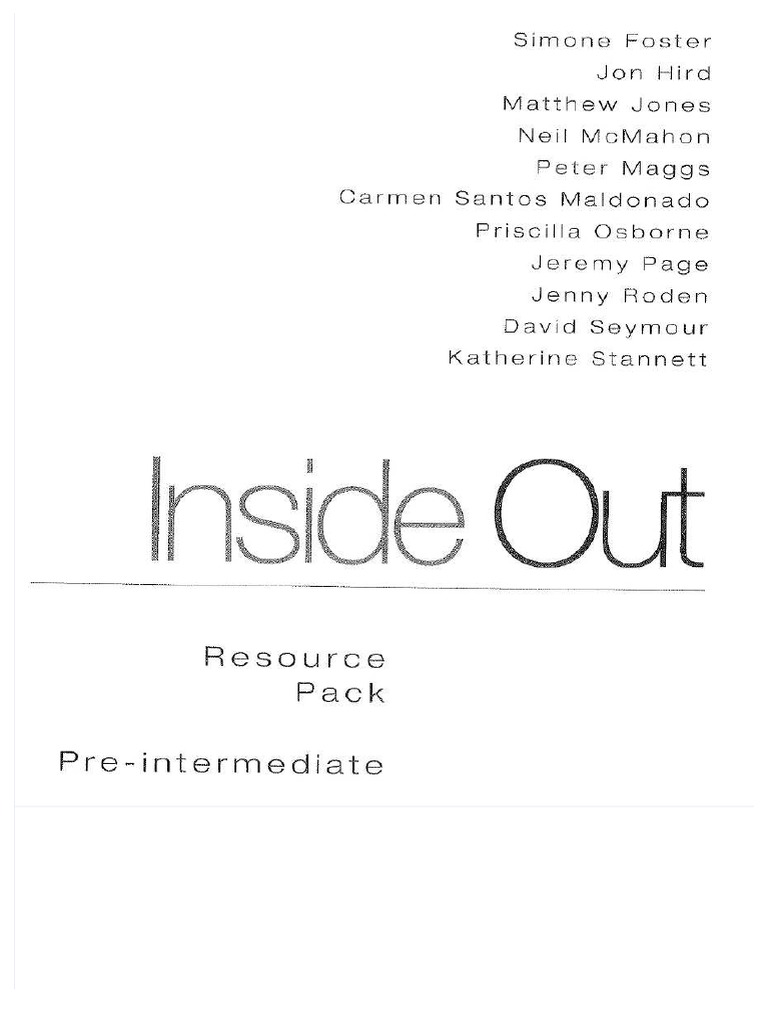 Qdoc - Tips Inside Out Pre Int Resource Pack | PDF
