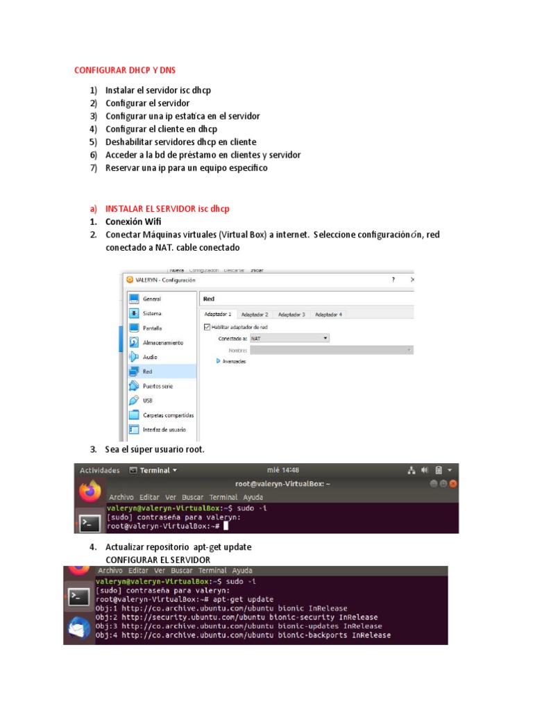 Configurar DHCP y DNS paso a paso | PDF