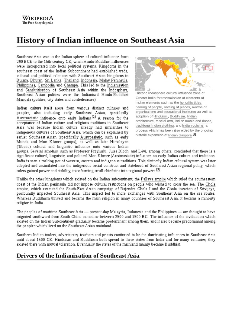 History of Indian Influence On Southeast Asia | PDF | Southeast Asia ...