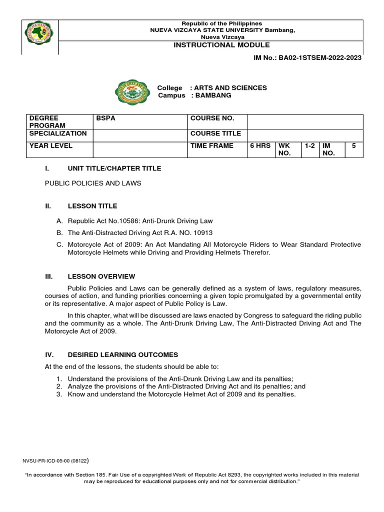 Public Policy Module 5 6 1 Pdf Evaluation Program Evaluation