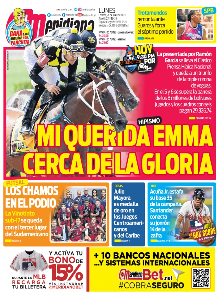 Portada Meridiano Deportivo | PDF