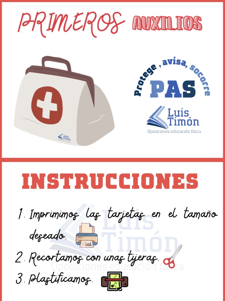 Tarjetas Primeros Auxilios-1 | PDF | Reanimación cardiopulmonar | Herida