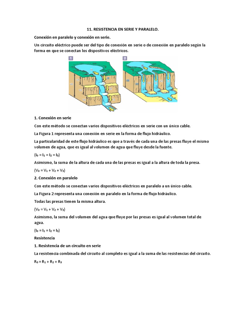 Resistencia en Serie y Paralelo | PDF | Corriente eléctrica | Energia ...