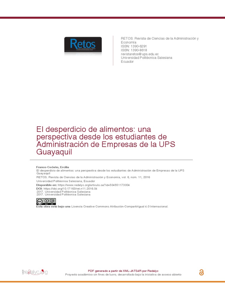Desperdicio de Alimentos | PDF | Alimentos | Ecuador