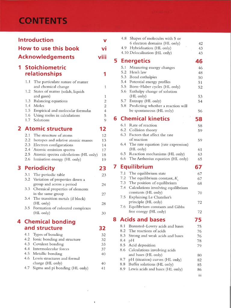 Chemistry For The IB Diplona Exam Preparation Guide 1st Edition-All | PDF