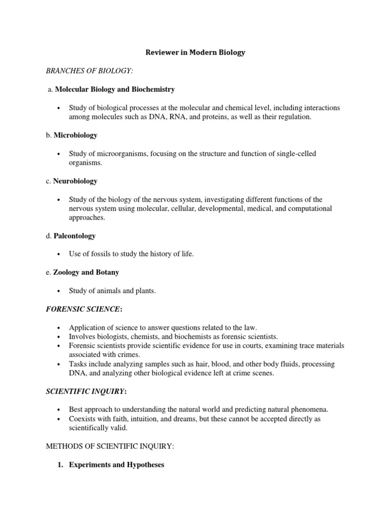 Reviewer in Modern Biology | PDF | Rna | Carbohydrates