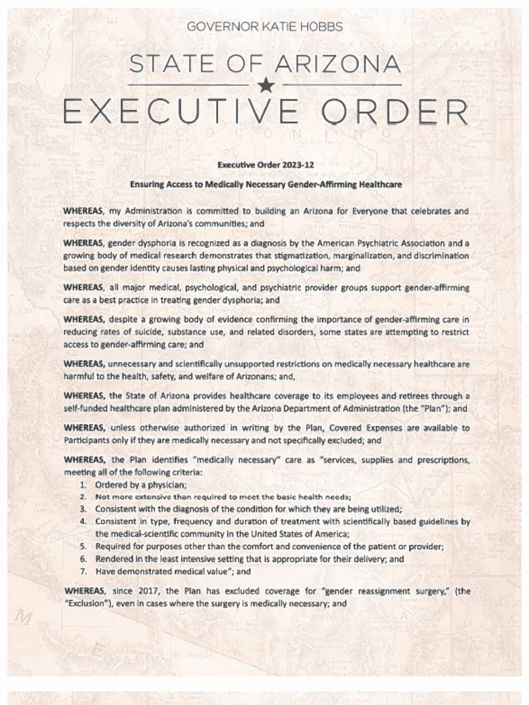 Arizona Executive Order 2023-12 | PDF