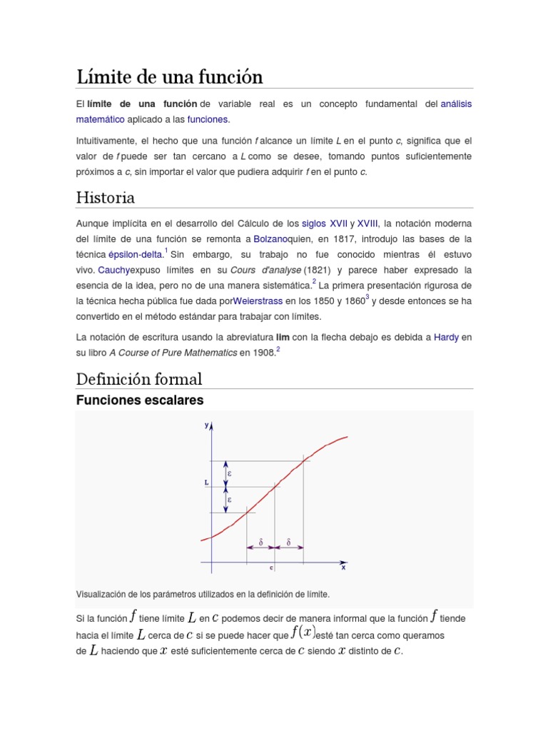 Definición de Límite de una Función | PDF | Lógica matemática | Objetos ...