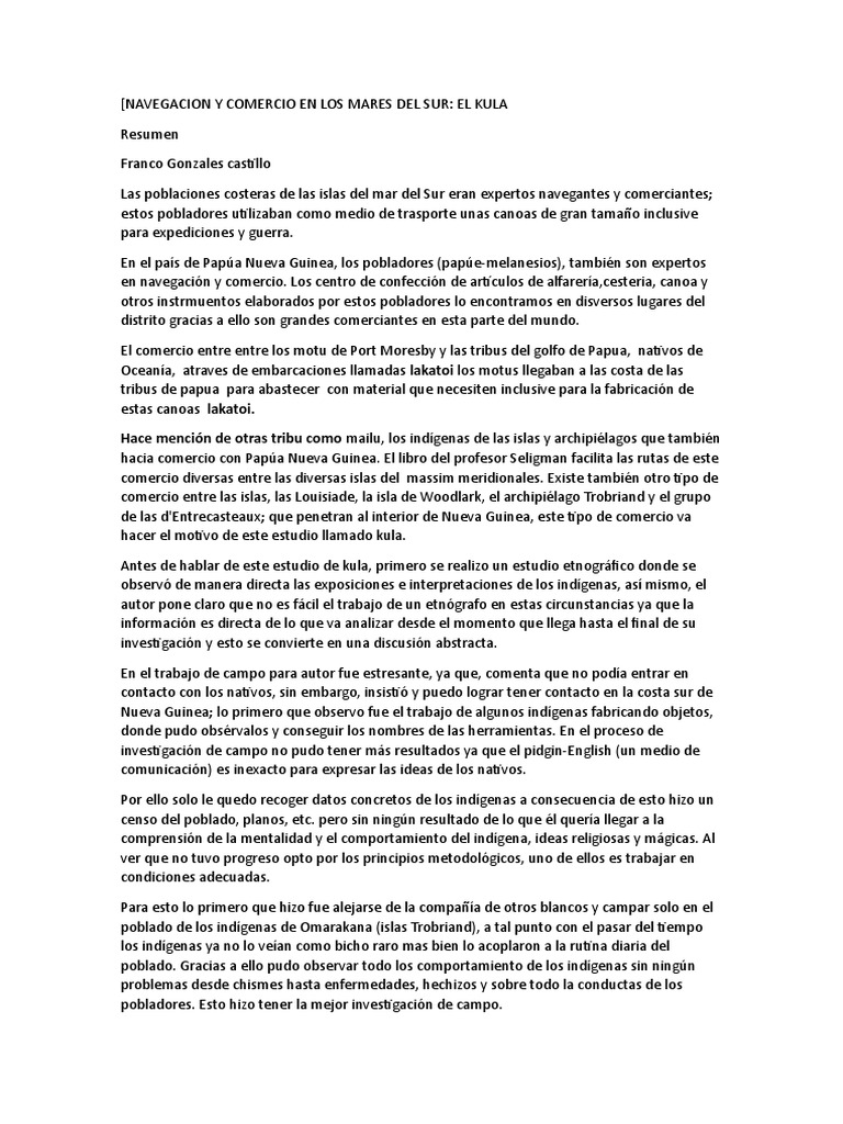 Kula | PDF | Papúa Nueva Guinea | Nueva Guinea