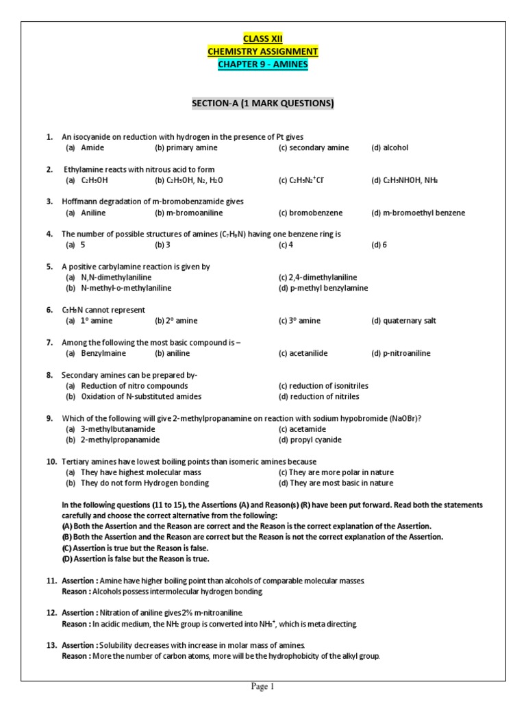 Amines Pdf Amine Materials