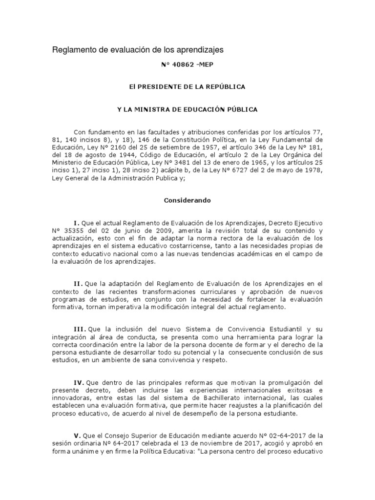 Reglamento de Evaluación de Los Aprendizajes, Actualizado 20-04-2023 | PDF | Evaluación ...