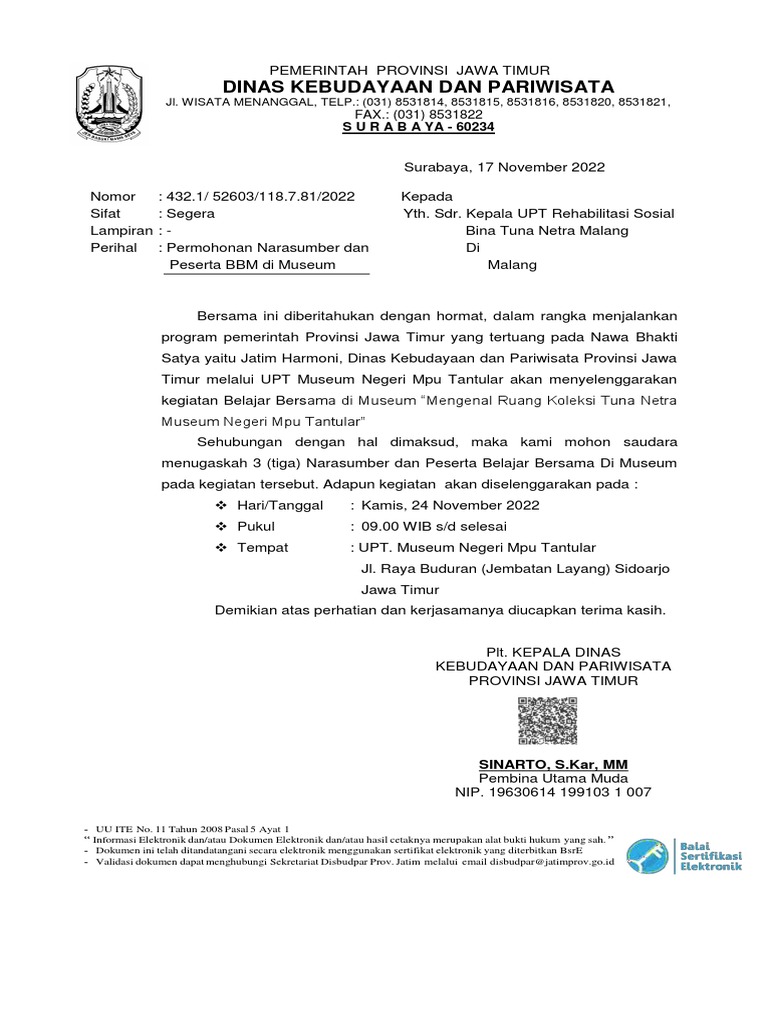 Surat Narsum BBM | PDF