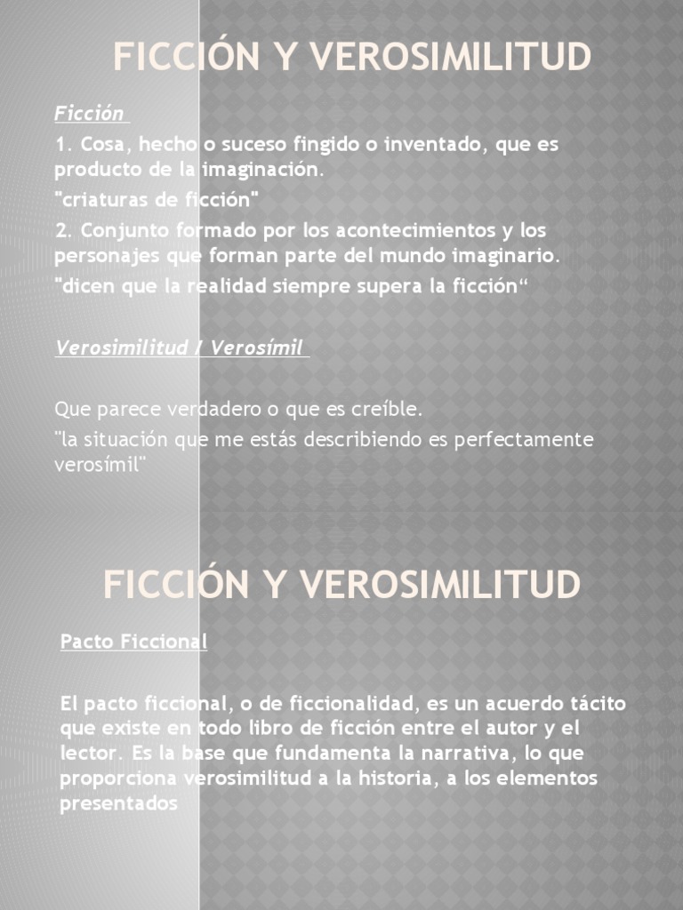Ficción, Verosimilitud y Texto Narrativo | PDF