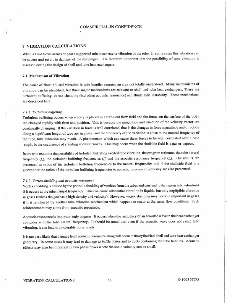 Tube Vibration HTFS | PDF